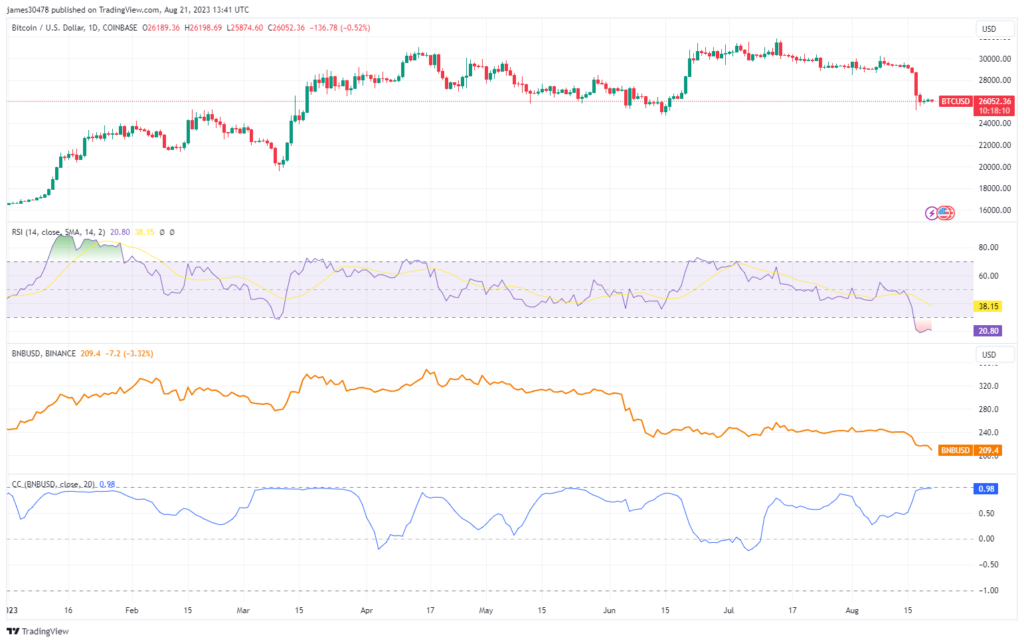 Bitcoin, Binance Coin correlation hits record 98%; speaks to wider ...