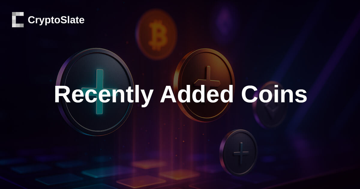 Recently Added Coins | CryptoSlate